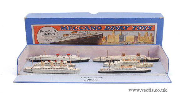 Dinky Set No.51 Famous Liners