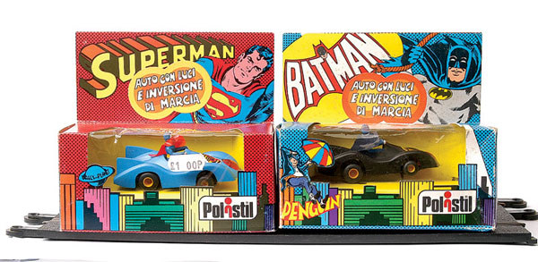 Polistil Group Of Batman & Superman Slot Cars