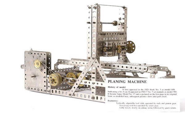 Meccano Planing Machine
