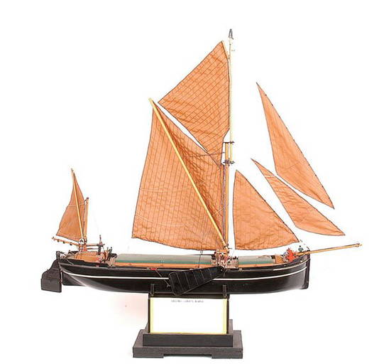 Handbuilt Model Of Thames Sailing Barge