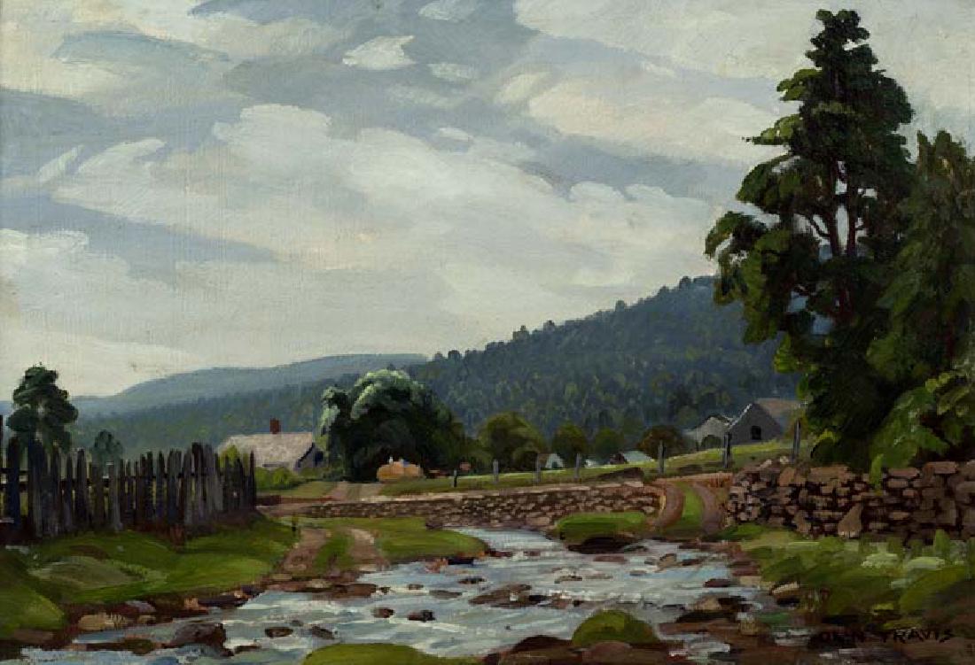 Olin Herman Travis (am. 1888 1975), River Scene