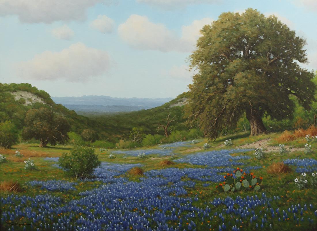 Don Warren (am. 1935 2006), Bluebonnet Landscape, Oil