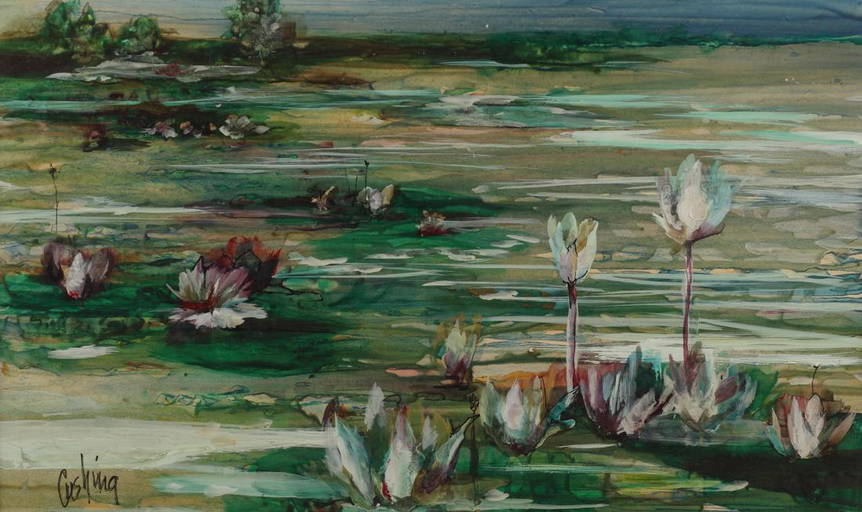 Ann Cushing Gantz (am. 1935 2012), Water Lilies, Oil On
