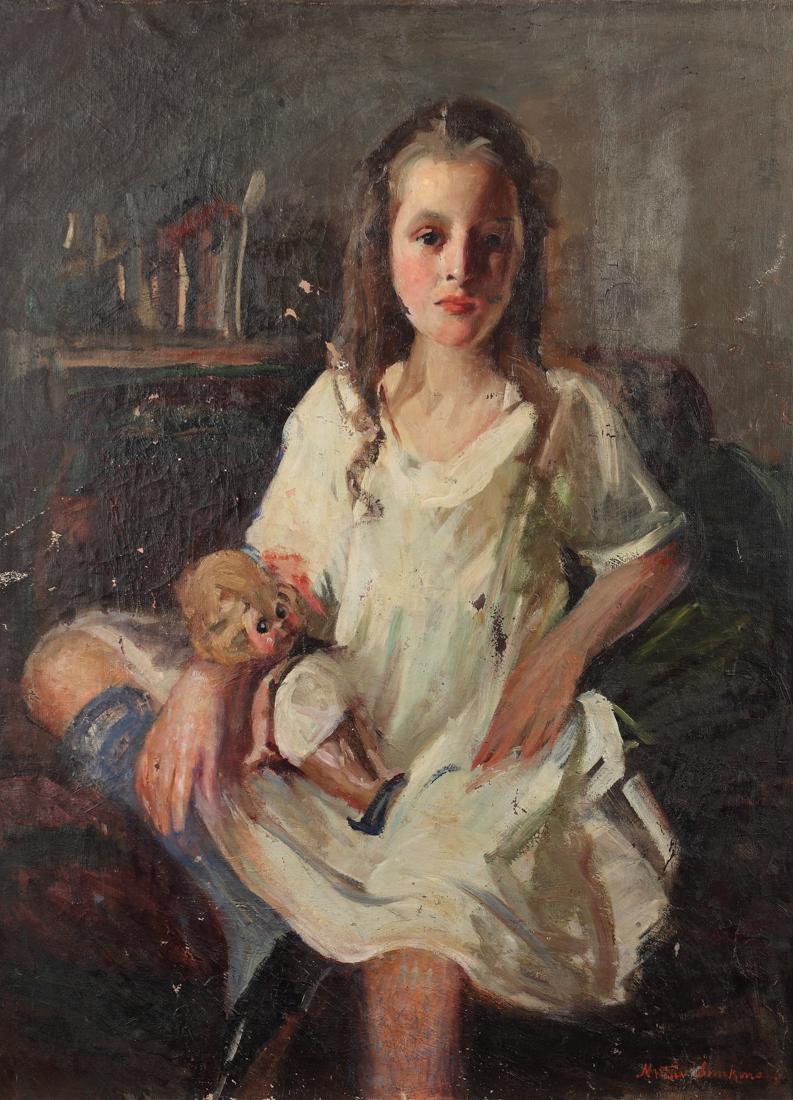 Martha Simkins (am. 1866 1969), Portrait Of Young Lady,