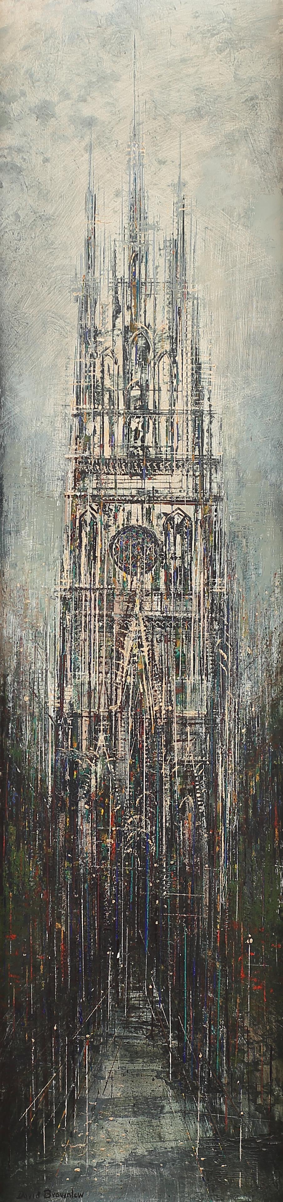 David Brownlow (Am. 1915-2008), Church, oil on masonite (#0143) on Oct ...