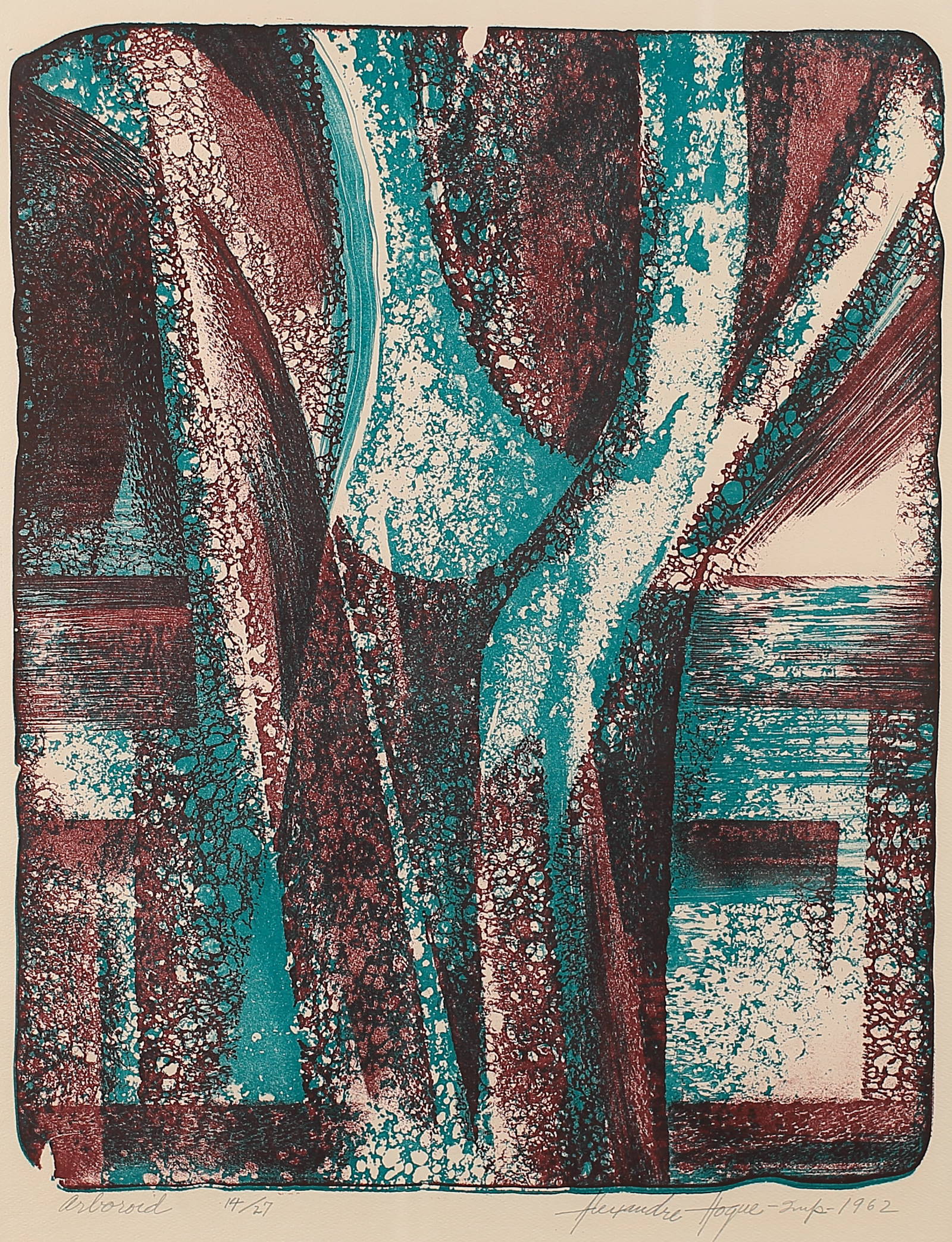 Alexandre Hogue (am. 1898-1994), Arboroid, Ed. 27, 1962, Color ...