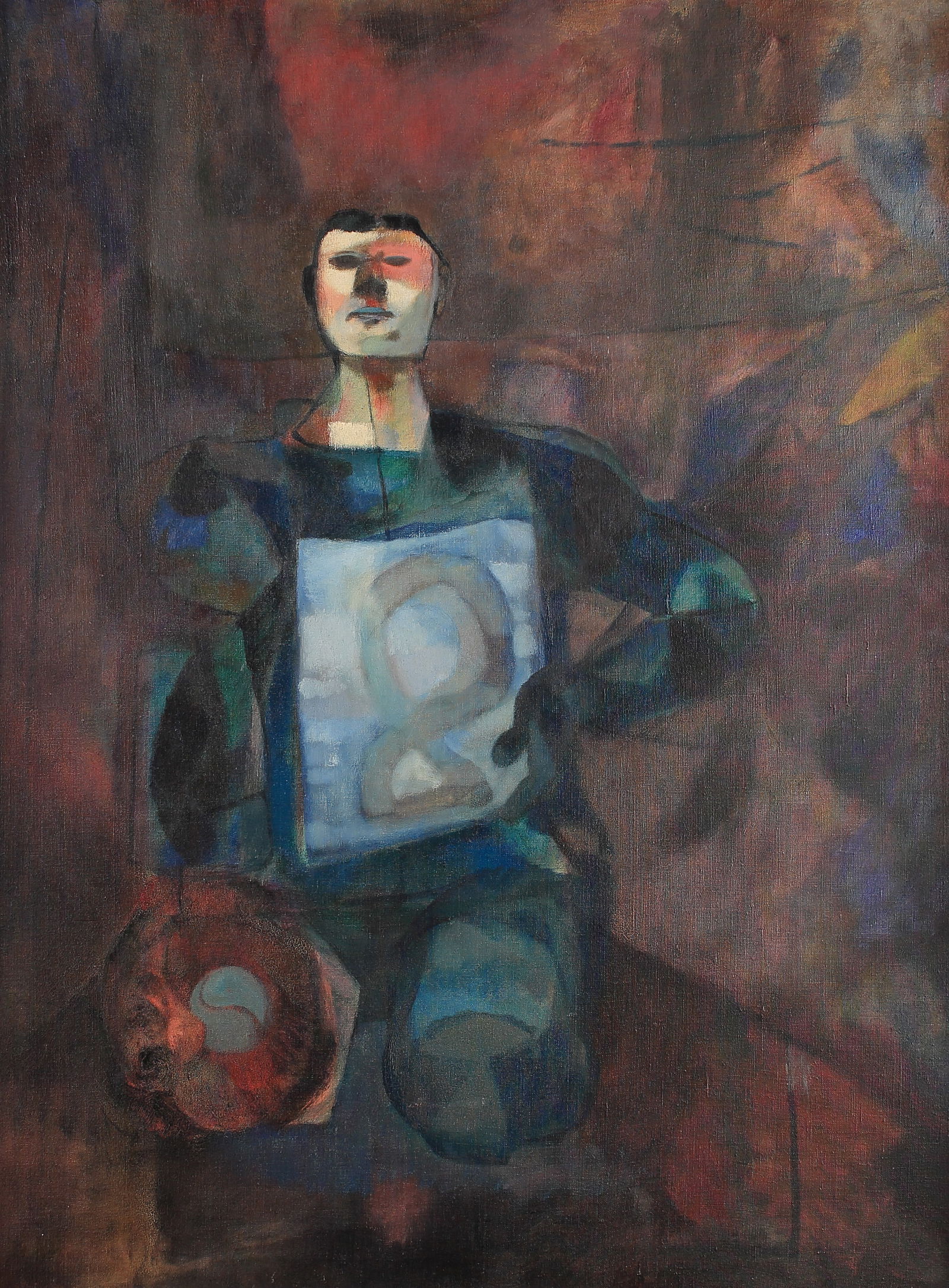 Dan Wingren (am. 1923 1998), Athlete, Oil On Canvas
