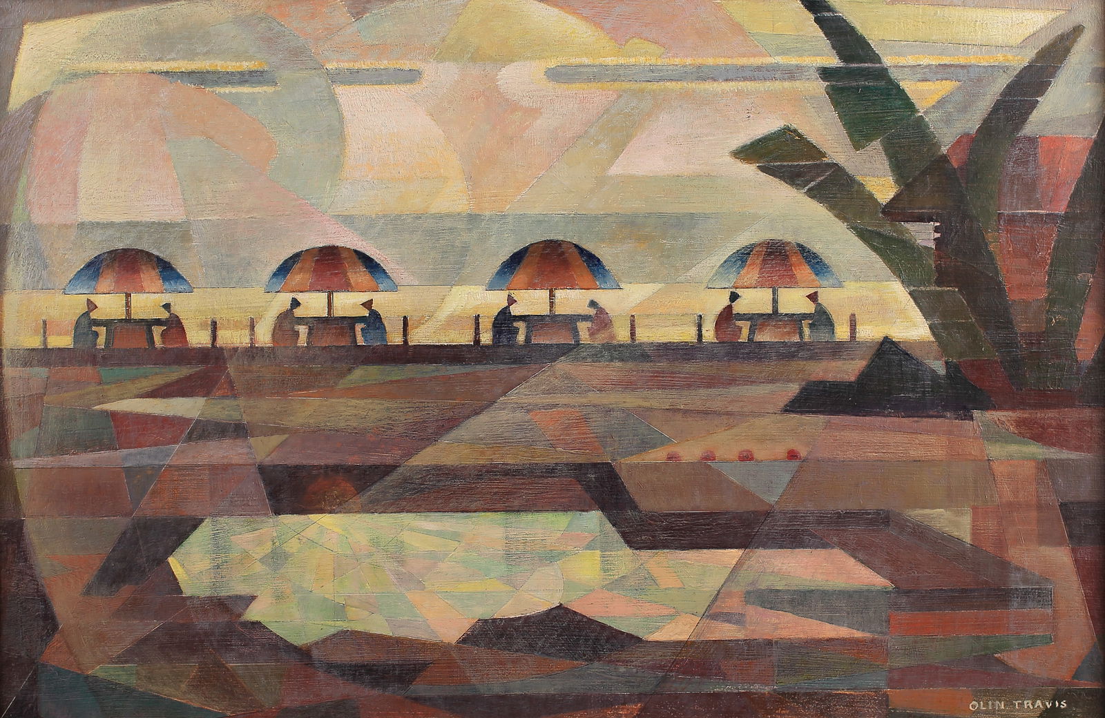 Olin Herman Travis (am. 1888-1975), Island View, Texoma, Oil On ...