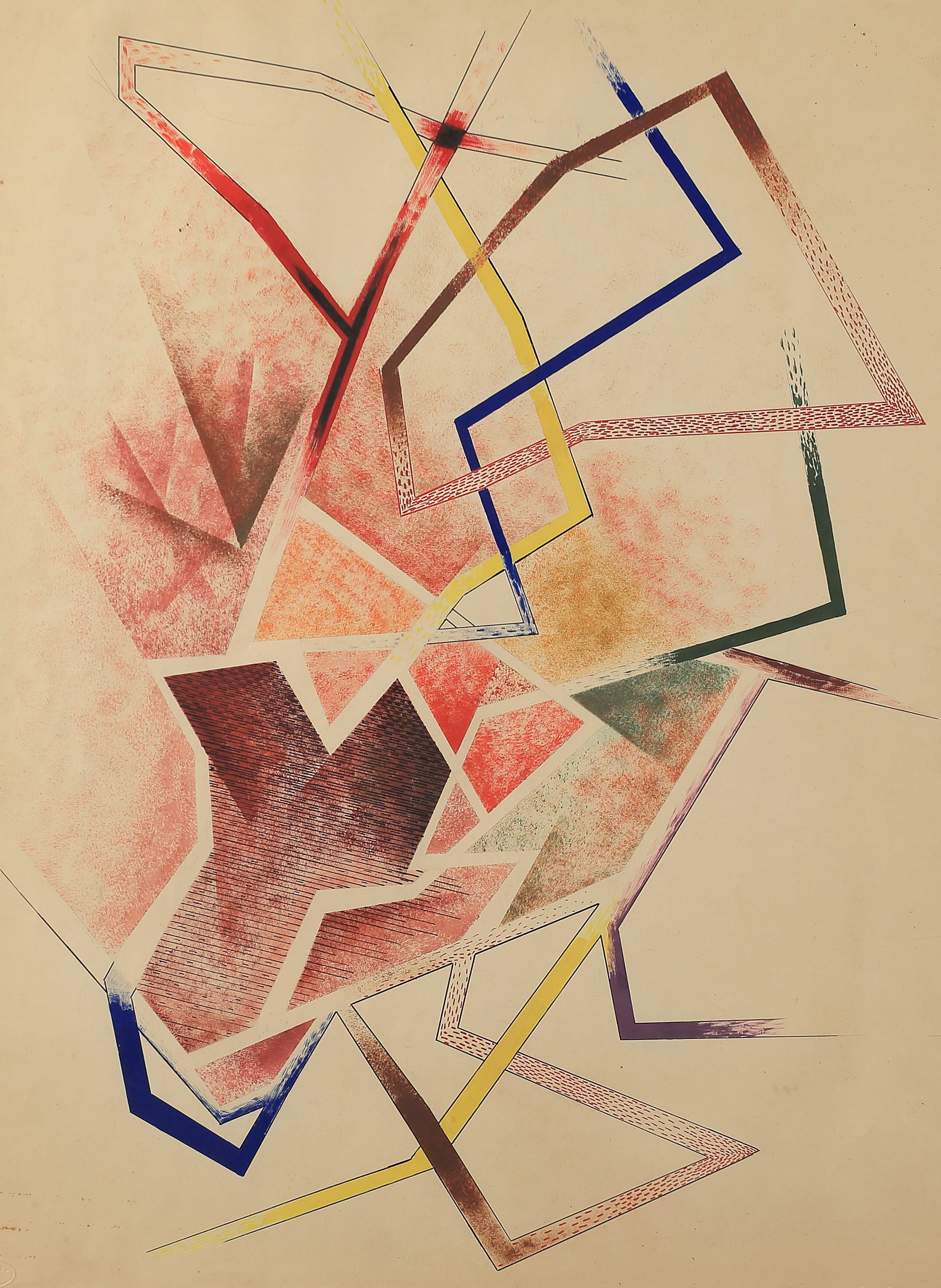 Robert Preusser (am. 1919-1992), Untitled #5, (rop 18), 1940, Casein ...