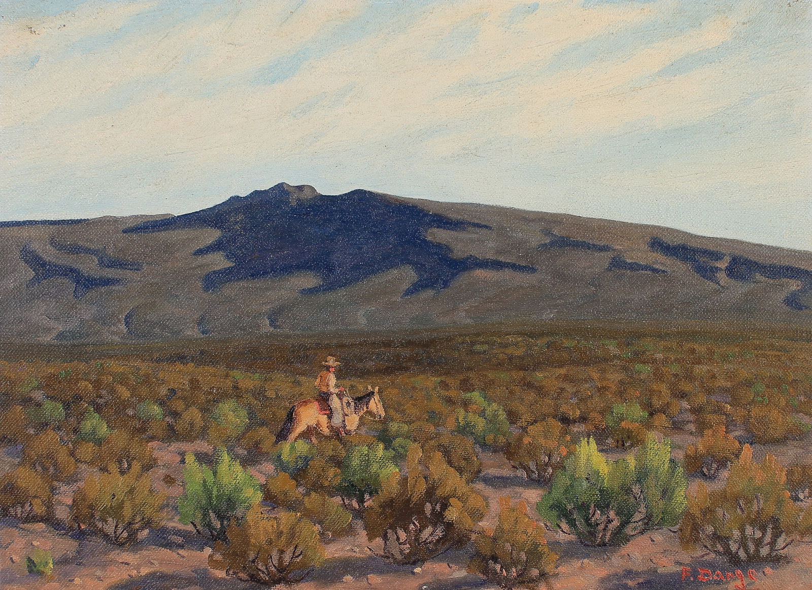 Fred Darge (am. 1900-1978), Early Morning, Finlay Mtns. Sierra Blanco ...