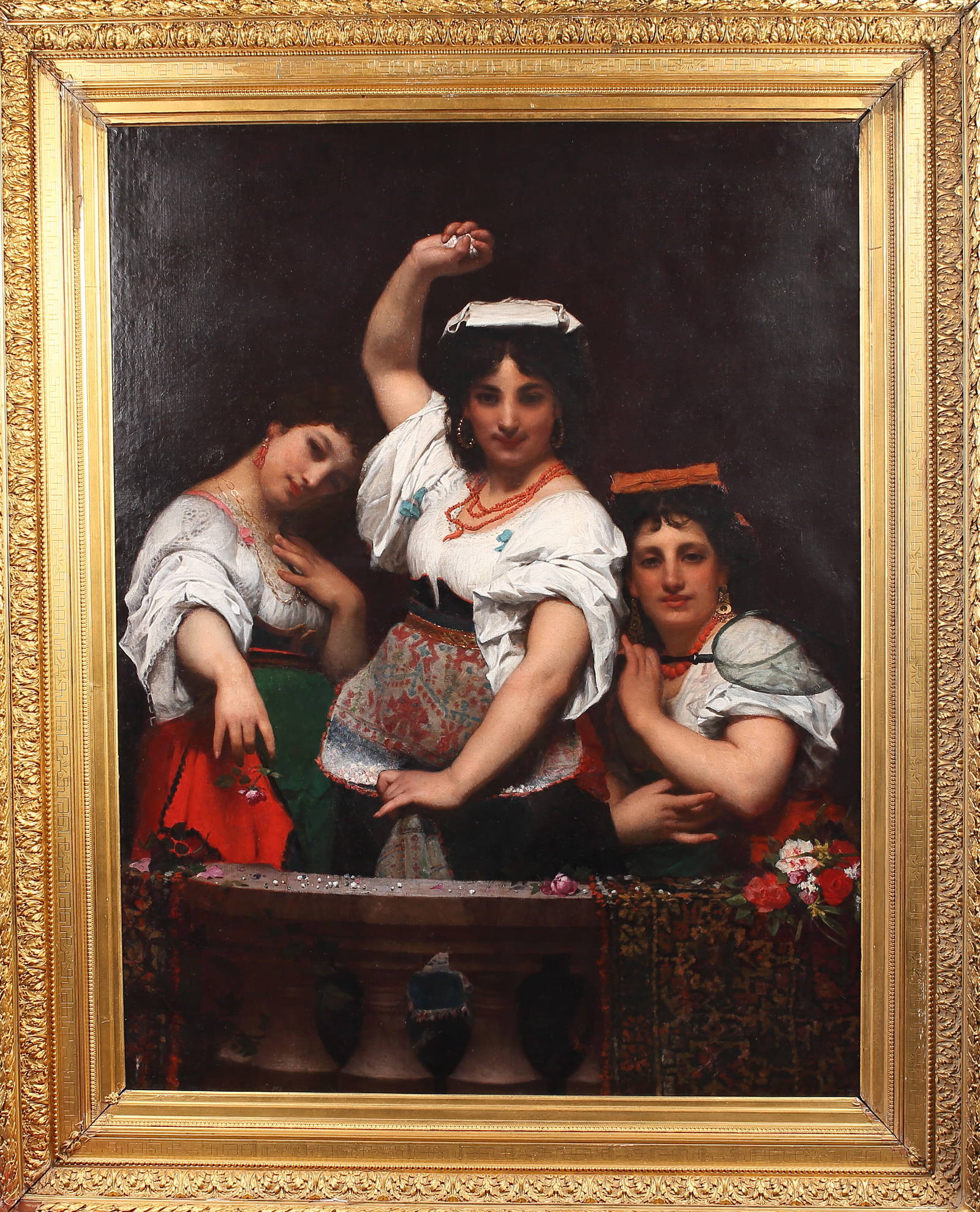 Pierre L. Coninck (french 1828-1910), Les Confettis, Oil On Canvas Auction