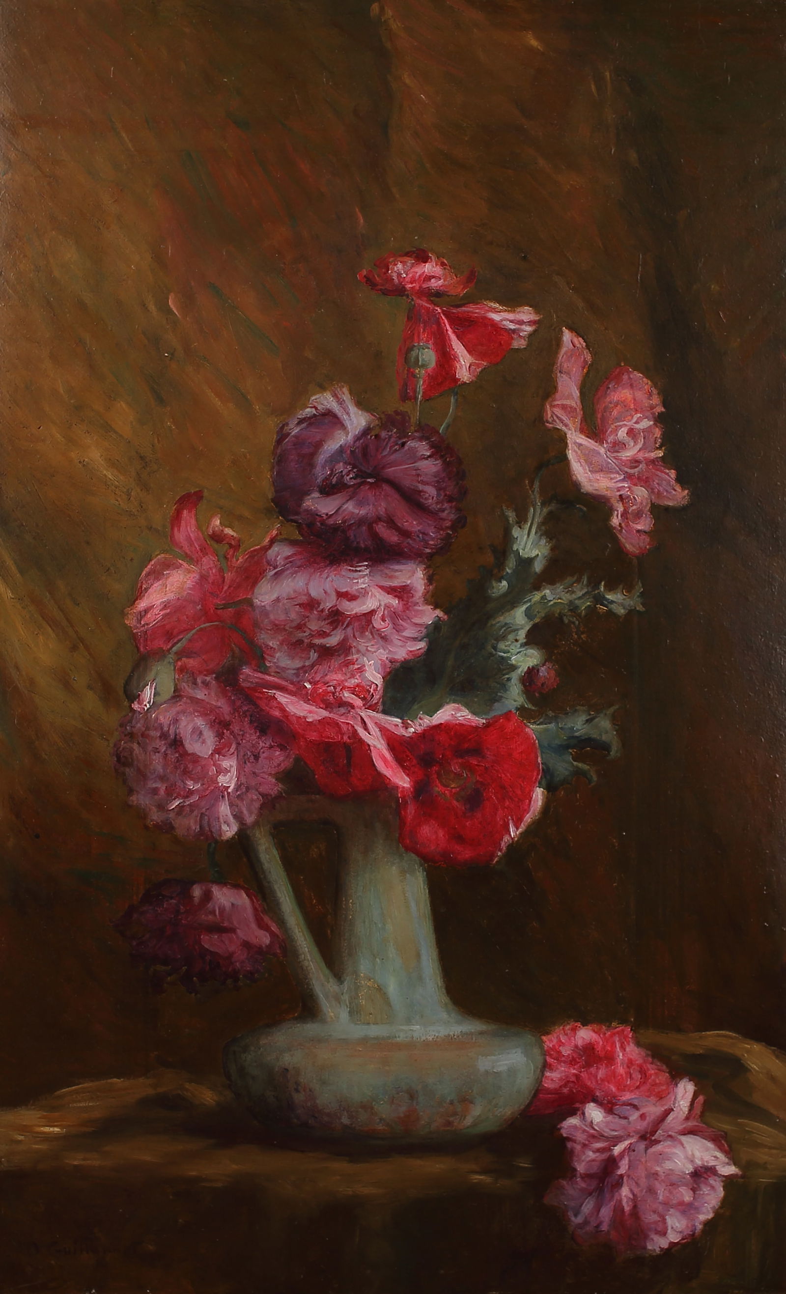 Octave Victor Guillonnet (french 1872-1967), Fleurs Dans Un Vases, Oil On Panel Auction