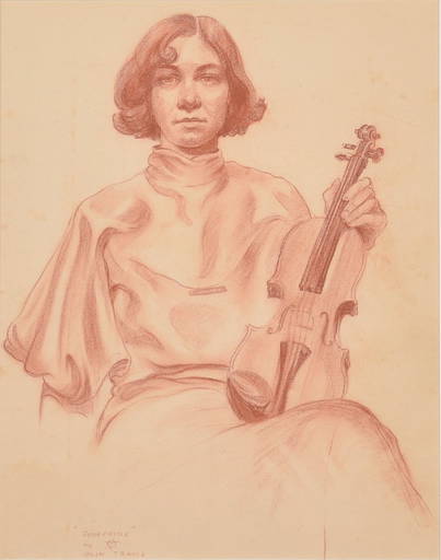 Olin Travis, Portrait Of Josephine Oliver Travis,