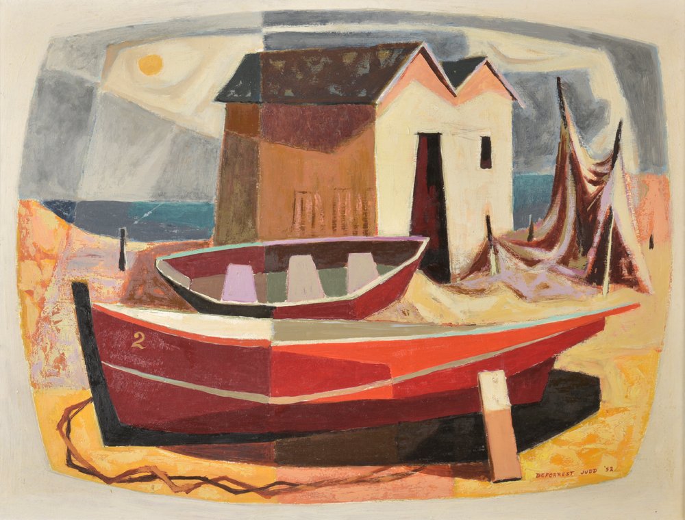 DeForrest H. Judd, Red Boats, oil on masonite - Jan 23, 2016 | David ...