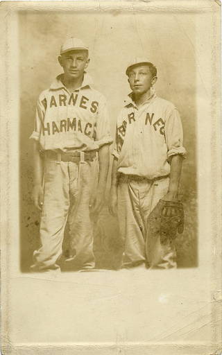 Antique Rare Photo Pc Two Baseball Players 1910s