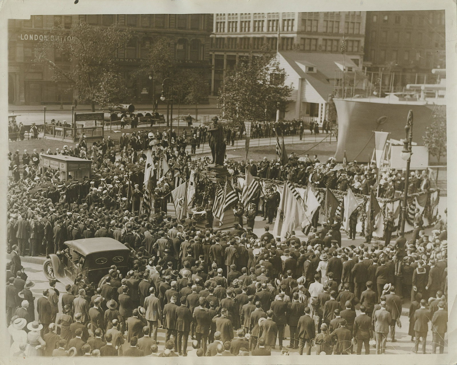 Antique Photo New York Lafayette Day, 1920s