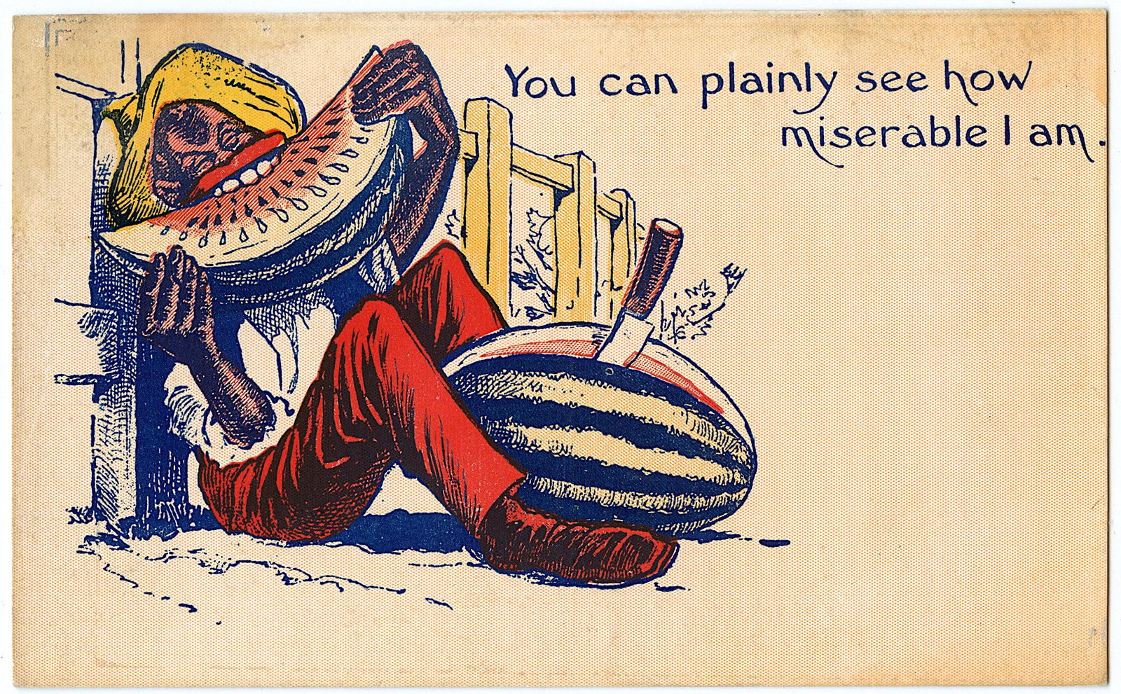 Antique Vintage Rare African American Postcard