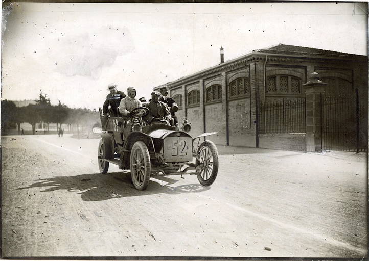 Antique Original Historical Photo Car Racing Pioneers