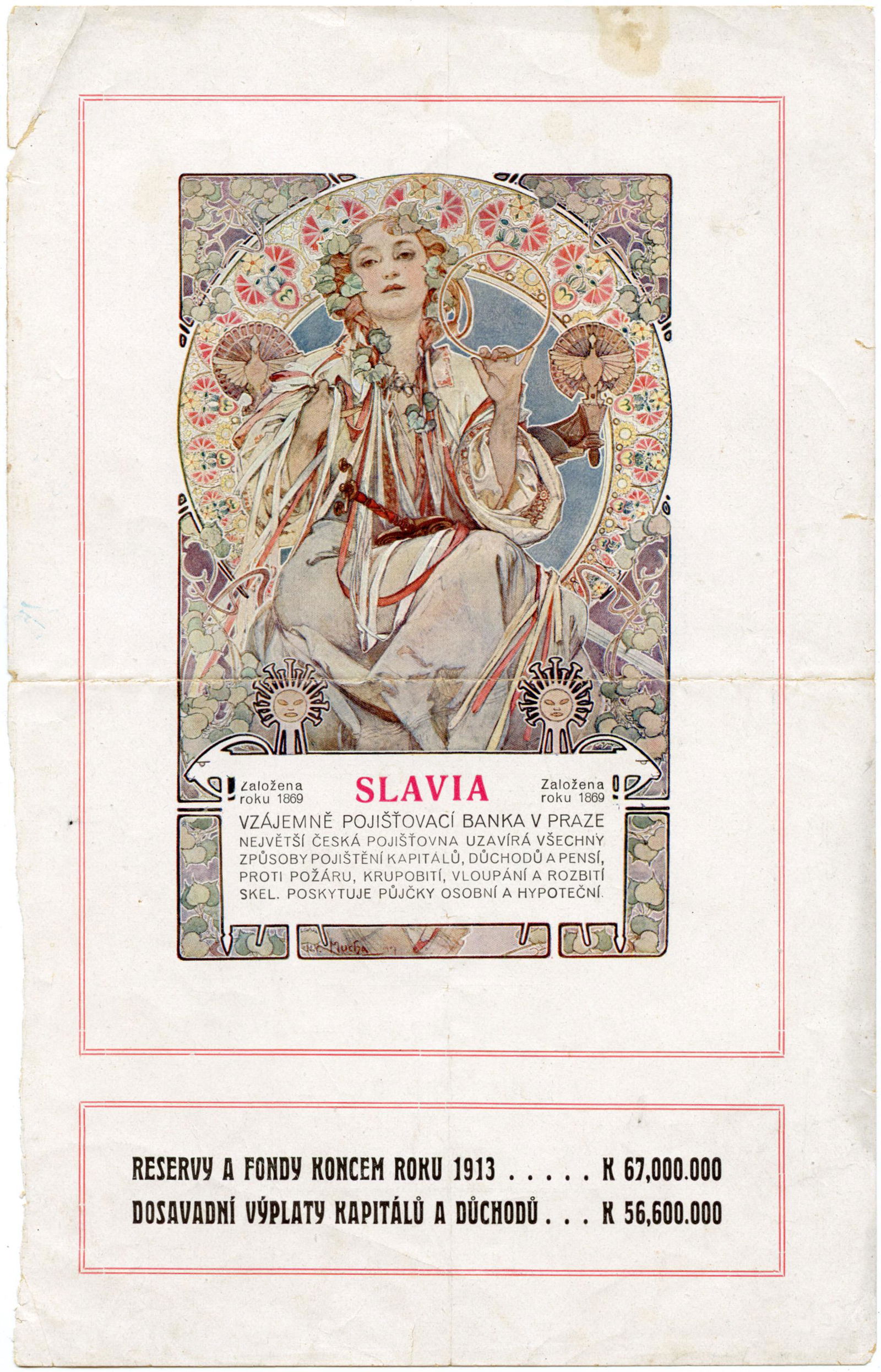Antique Print Illustration Alphonse Mucha Slavia