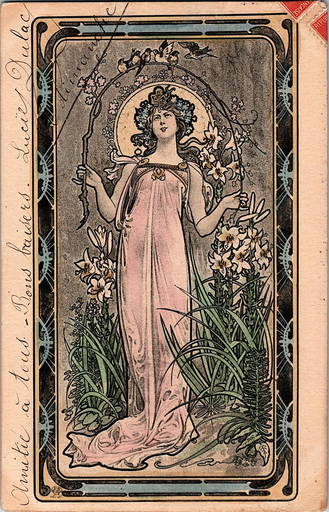 Antique Postcard Louis Theophile Hingre Art Nouveau (#0165) on Nov 17 ...