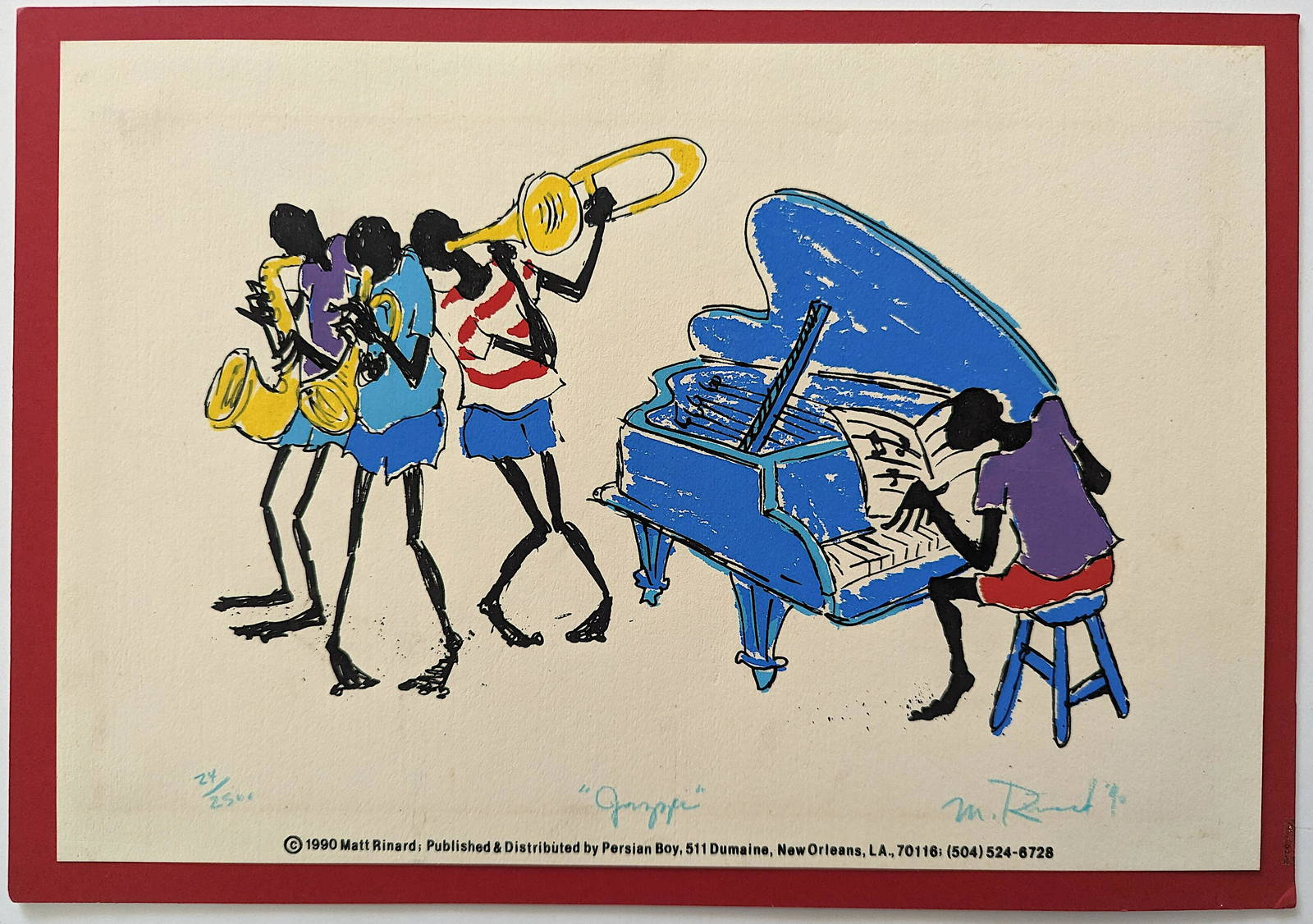 1990 Lithograph Matt Rinard Signed & Numbered Auction