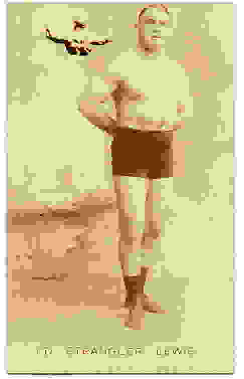 Antique Postcard Photo Ed Strangler Lewis Wrestler Auction