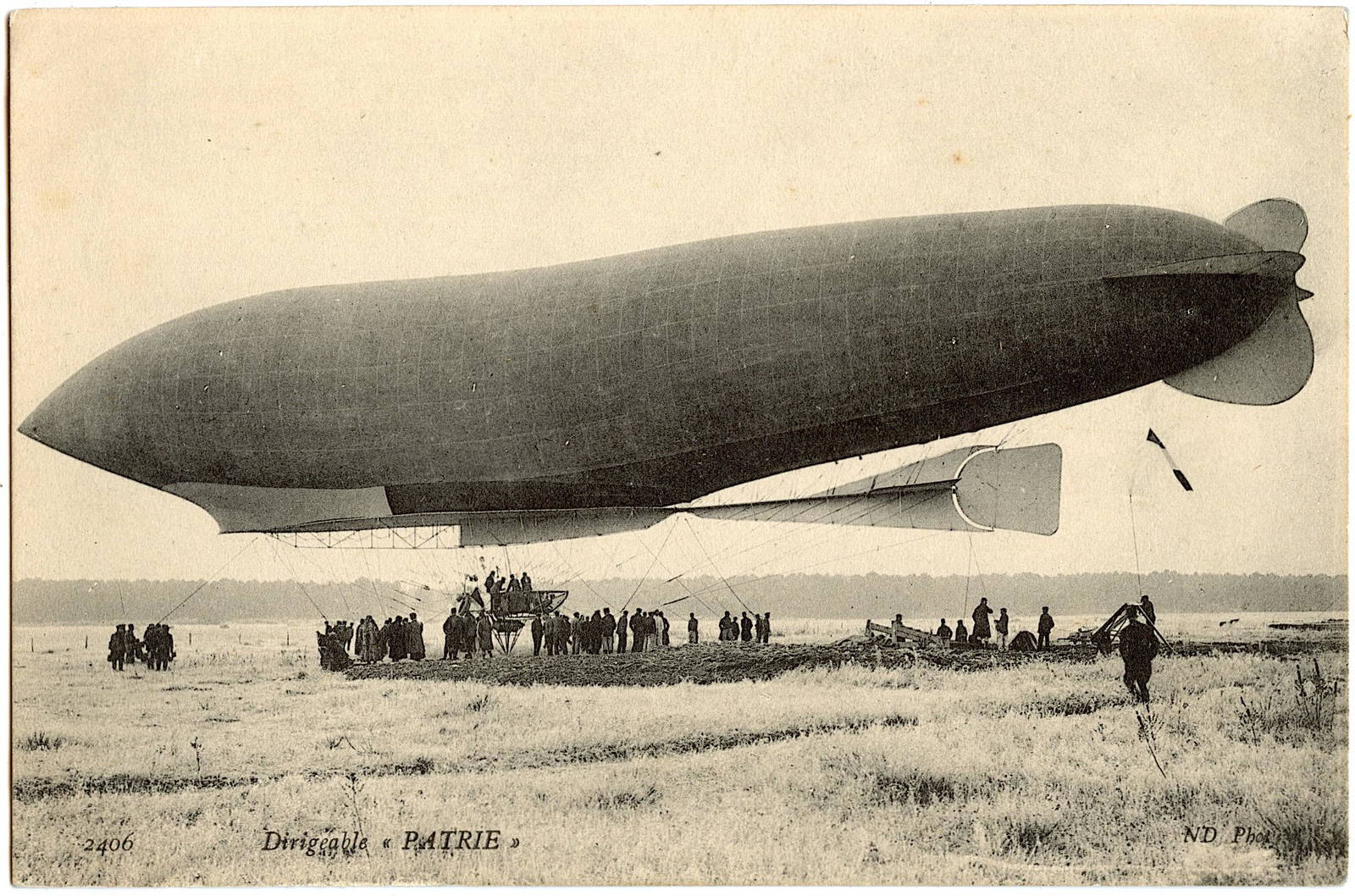 Antique Postcard Rare Aviation Dirigeable Zeppelin Auction
