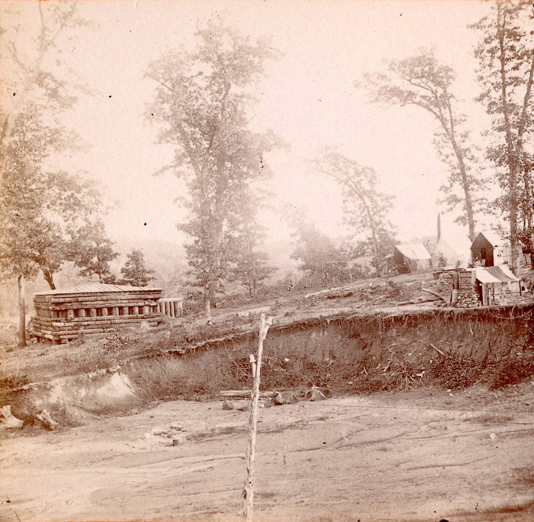 Real Photo Original Stereoview Civil War Block House Auction