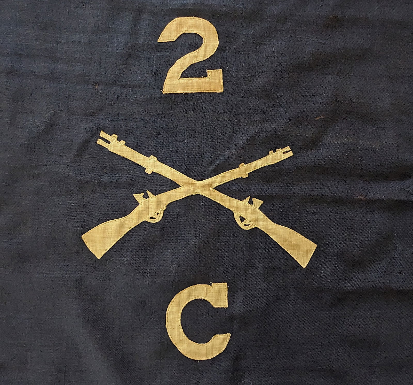 Original Ww2 Us Army 2nd Infantry Reg. Guidon Flag