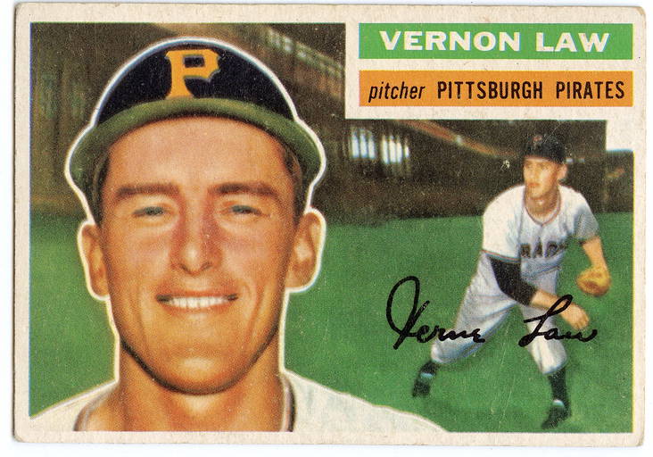 Original 1956 Baseball Card Topps Vernon Law