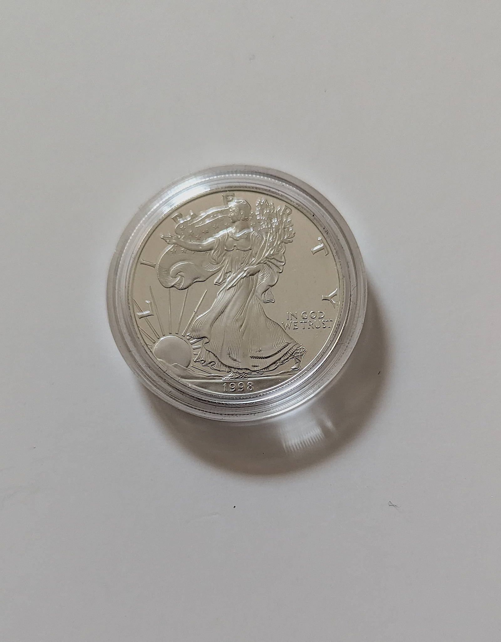 1998 Silver Eagle Liberty One Dollar Coin 1 Oz. .999 Fine Silver Auction