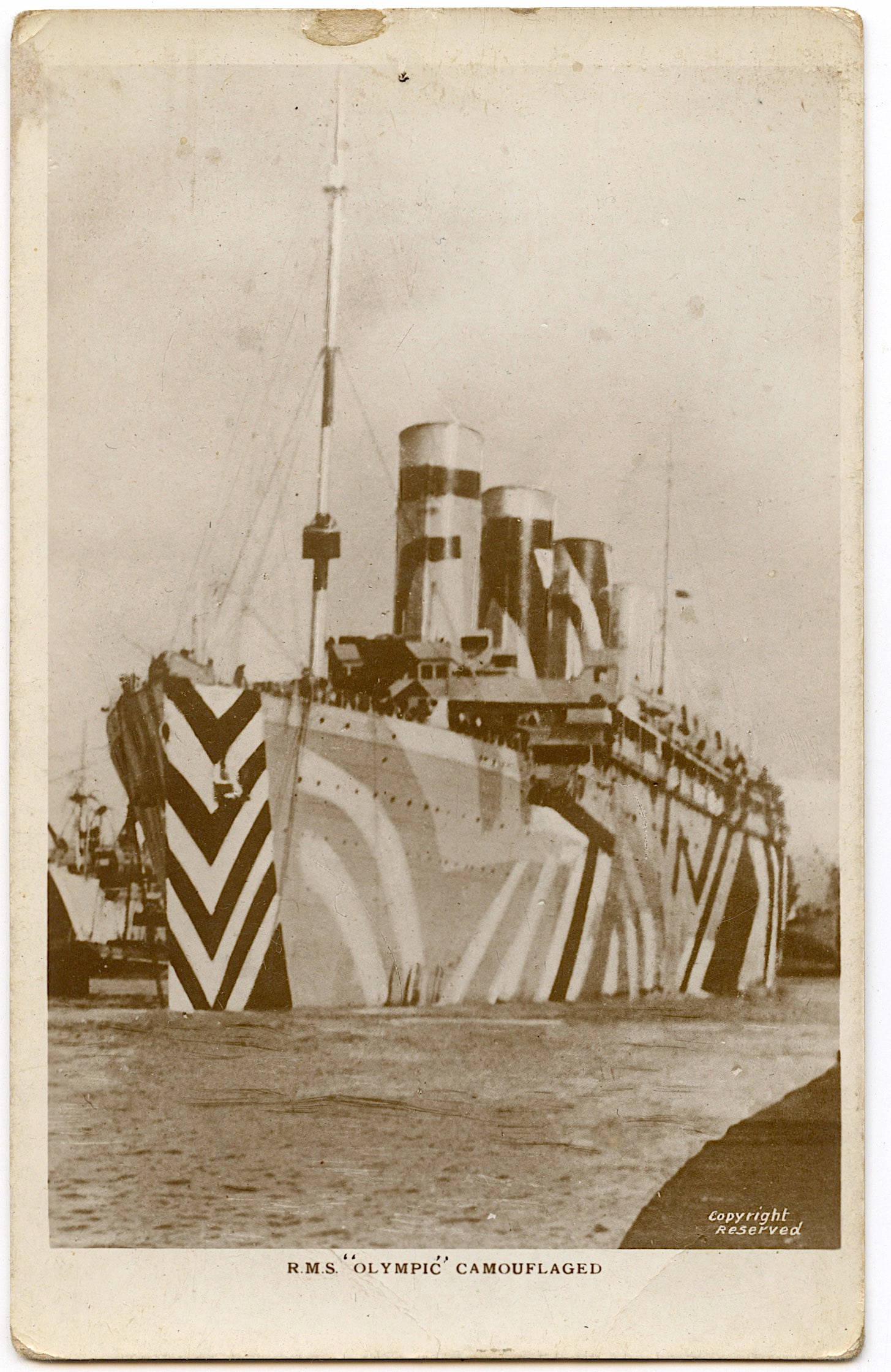 Scarce Antique Selected Postcard Real Photo Olympic Boat Auction