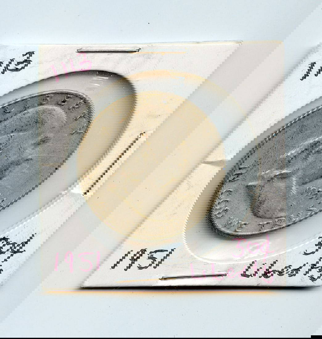 Scarce Silver Coin Collectors 1951 Franklin Half Dollar Auction