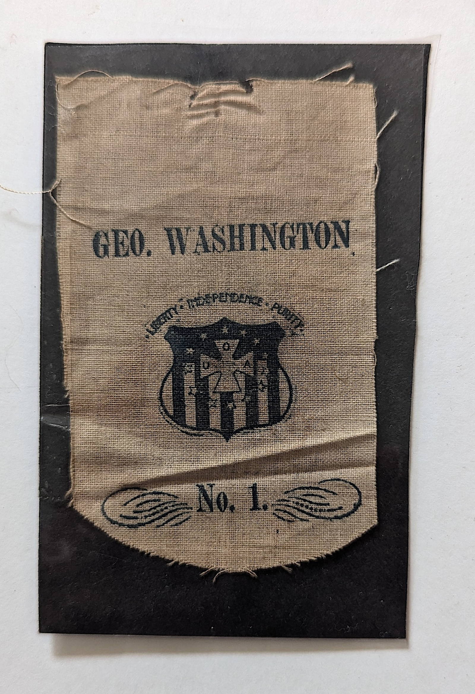Antique Very Rare Ribbon George Washington No.1 Auction