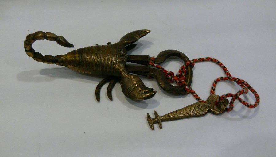 Amazing And Very Rare Brass Scorpion Lock