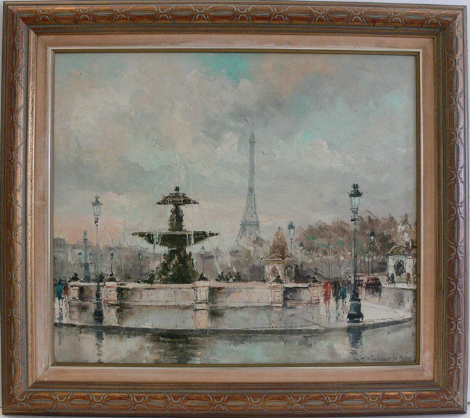 STEPHANE WROBEL (1927-2007) - Large Paris View Listed