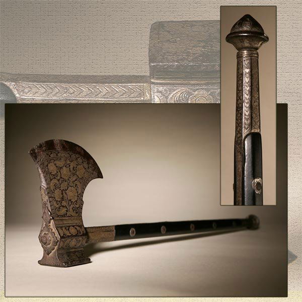 2223: AN ANTIQUE PERSIAN TABAR ZIN WAR AXE HAMMER - Dec 05, 2006 | John ...
