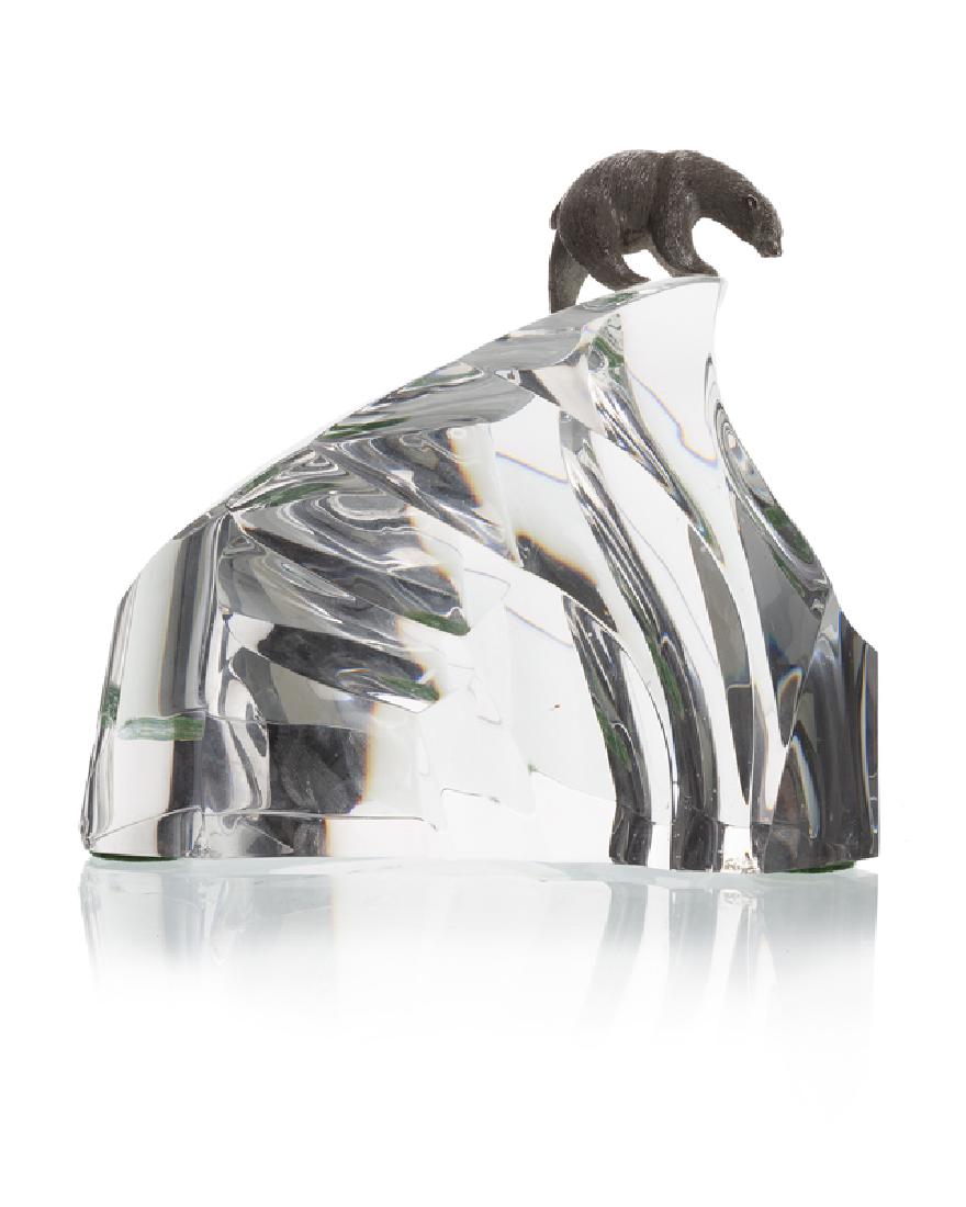 A Steuben ''Ice Bear'' crystal sculpture
