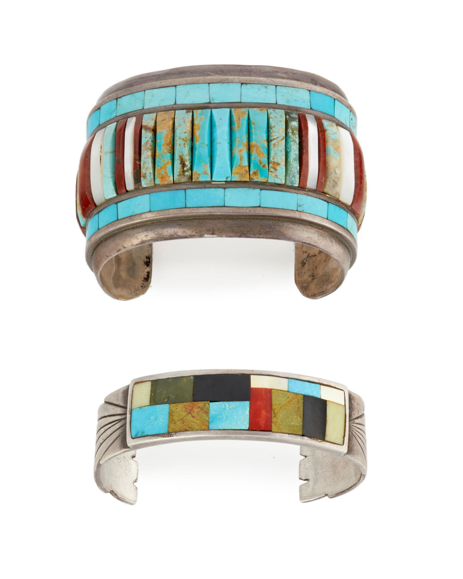 Two Zuni cuff bracelets - Mar 15, 2020 | John Moran Auctioneers, Inc. in CA