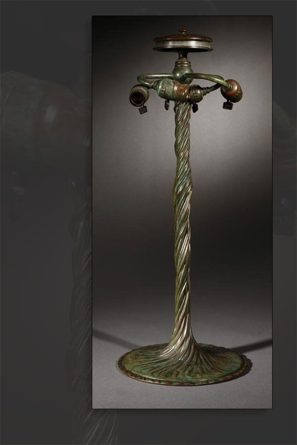 Tiffany Studios Bronze Twisted Vine Lamp Base 443