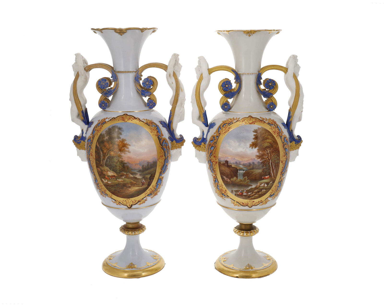 A Pair Of French Limoges Porcelain Vases, By Henri Ardant And Co.