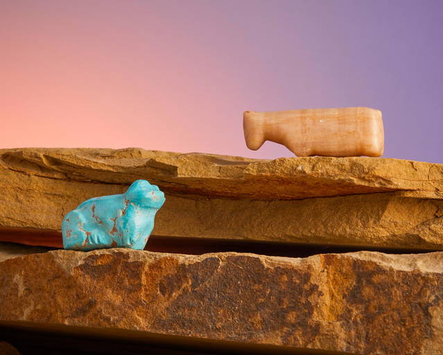 Two Zuni Stone Fetish Animals