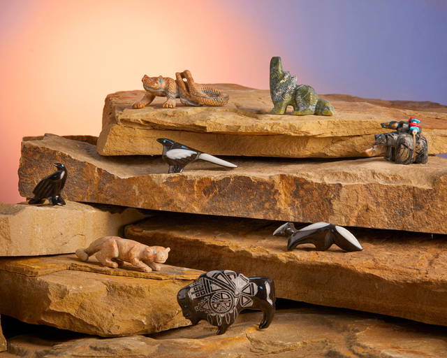 A group of Zuni stone fetish animals - Oct 04, 2022 | John Moran ...