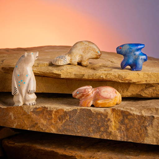 A group of Zuni stone fetish animals - Oct 04, 2022 | John Moran ...