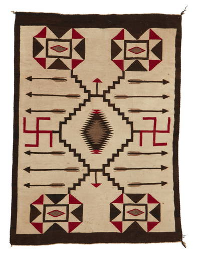 A Navajo Storm Pattern Variant Rug