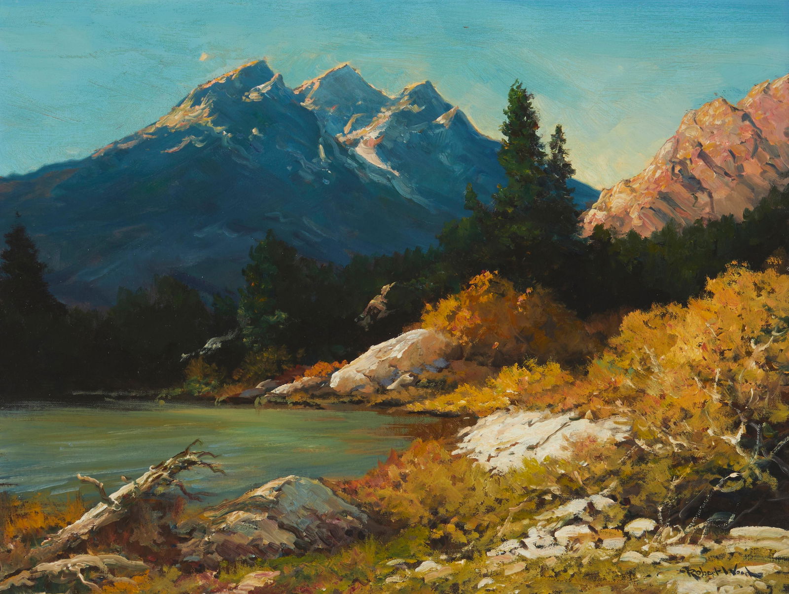 Robert Wood (1889 1979), "grand Teton National Park," Circa 1970, Oil ...