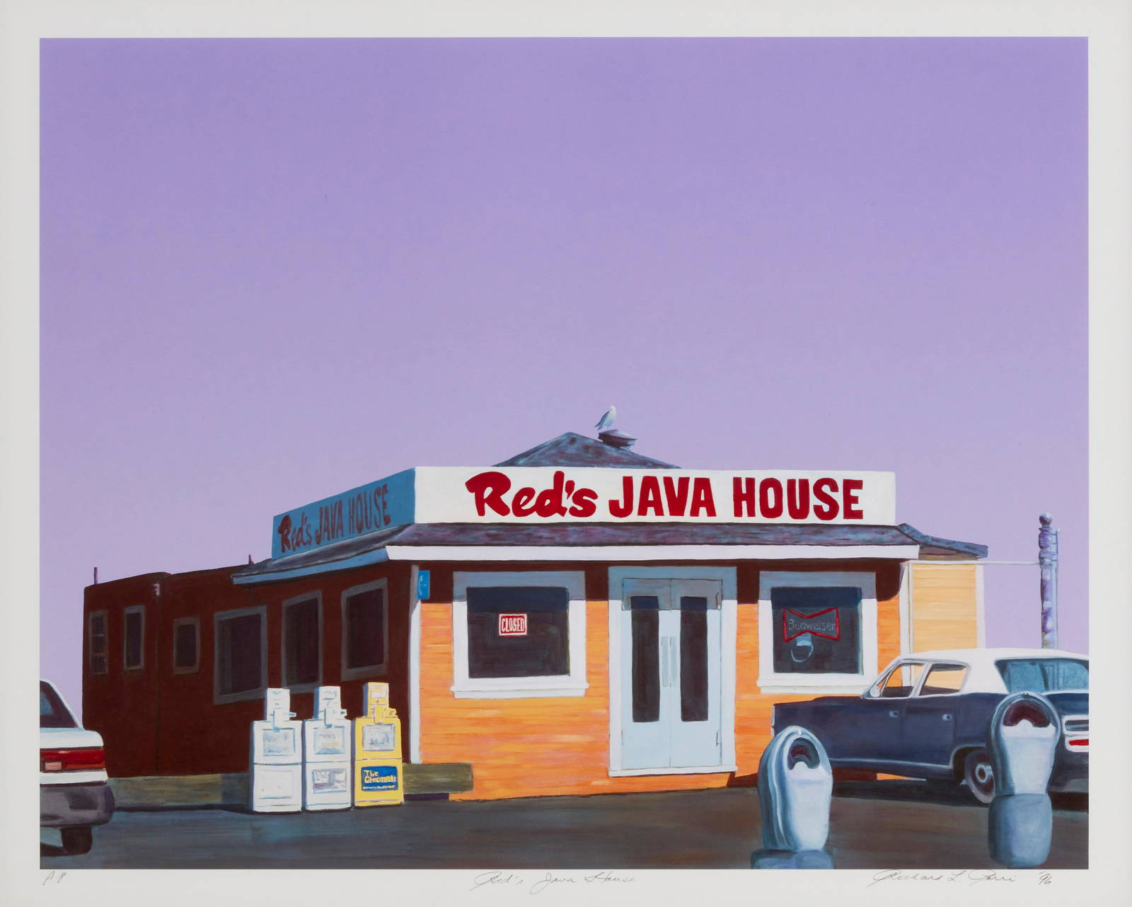 Richard Perri (b. 1944), "red's Java House," 1996, Offset In Colors On ...