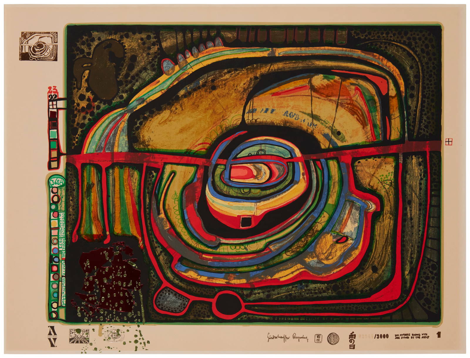 Friedensreich Hundertwasser (1928-2000), "eyebalance Number Five" From ...