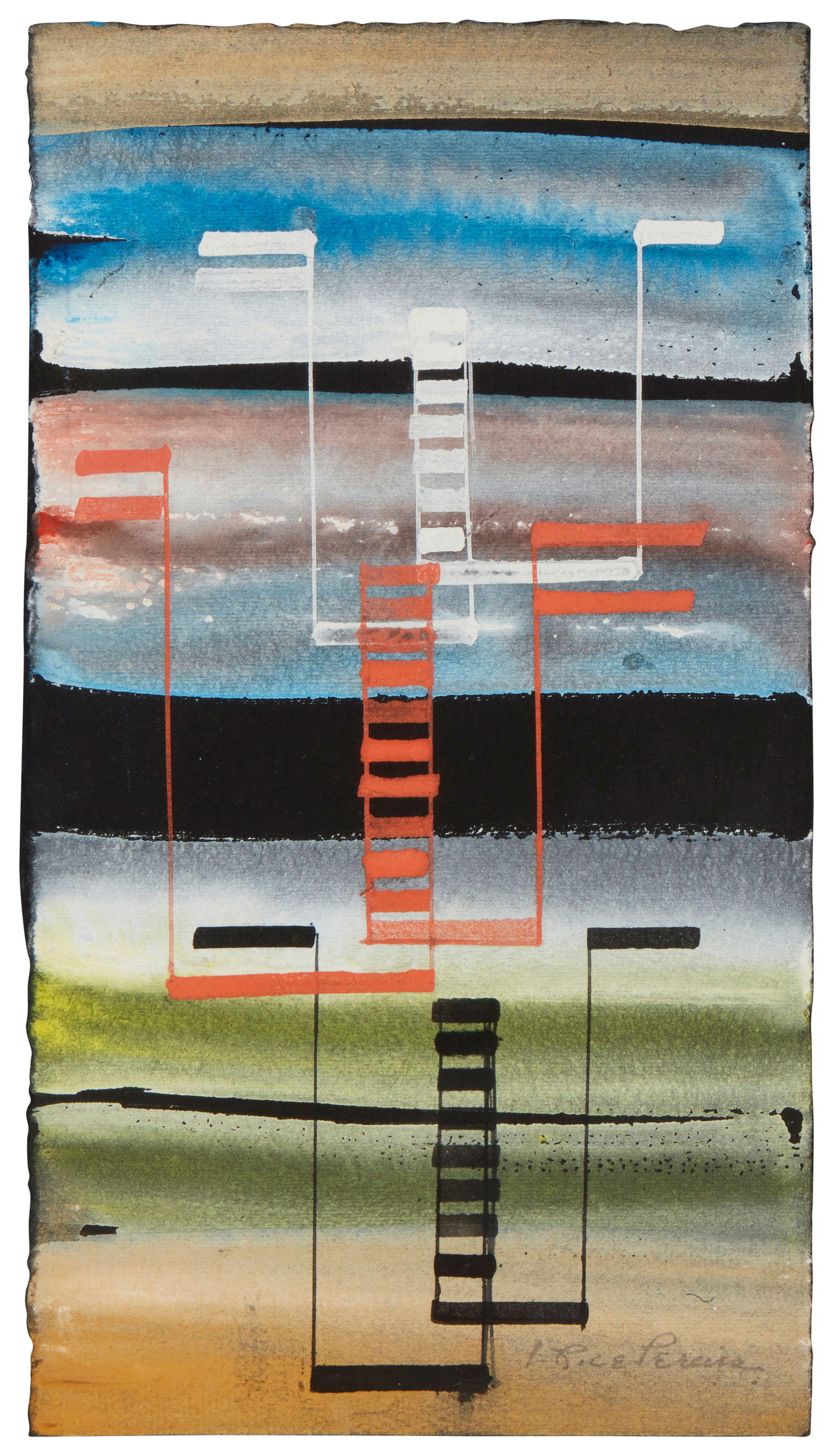 Irene Rice Pereira, (1902-1971), Untitled, Watercolor, Gouache, And Ink ...