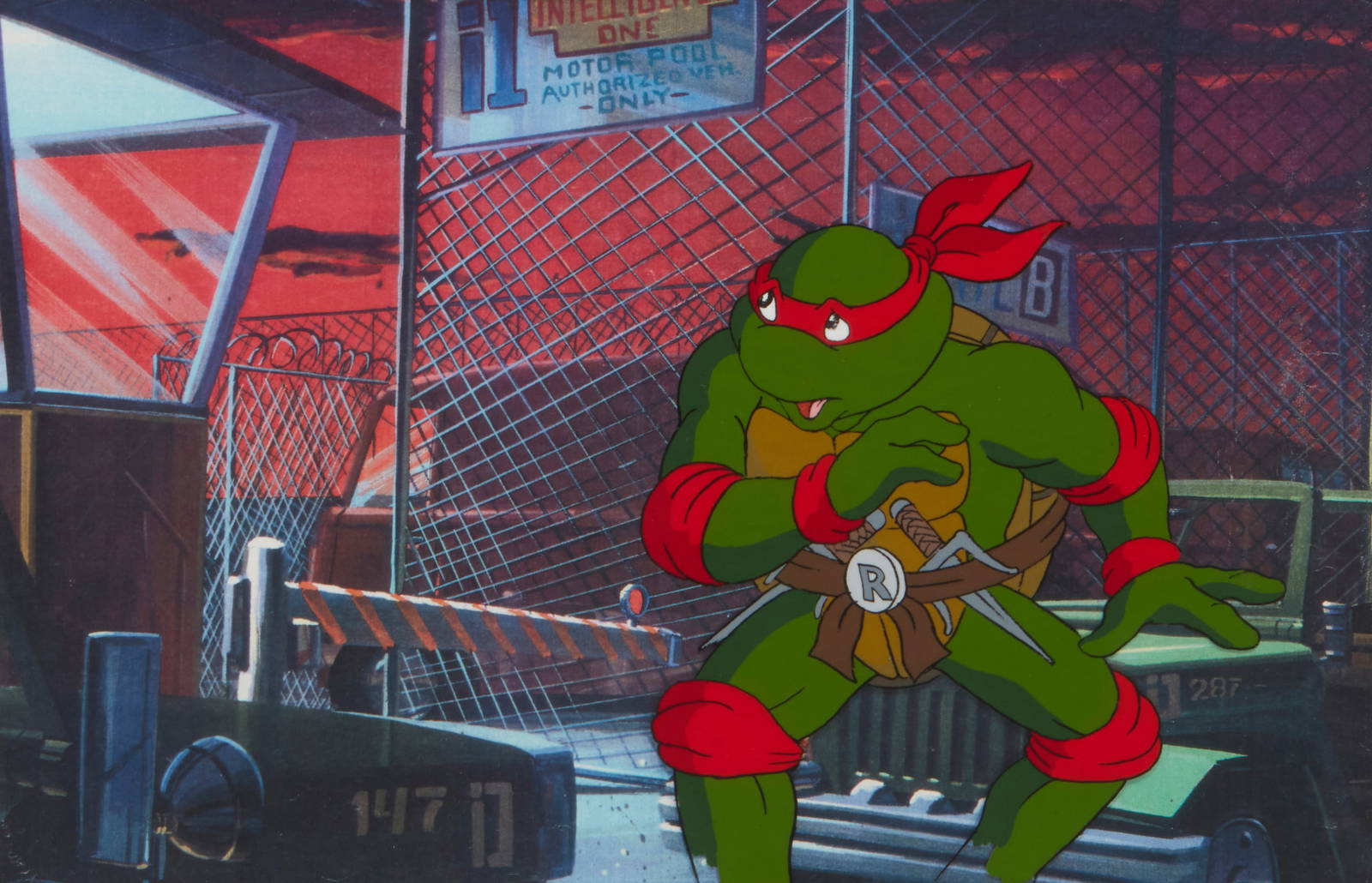 A Fred Wolf Films Cel For "teenage Mutant Ninja Turtles," 1987, Raphael ...